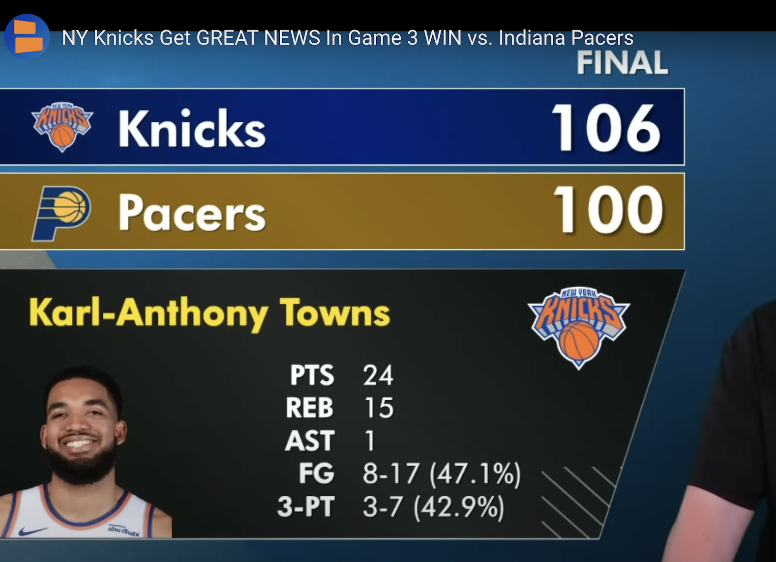 Karl Anthony Towns is impressive in Knicks vs Pacers series | DR1.com